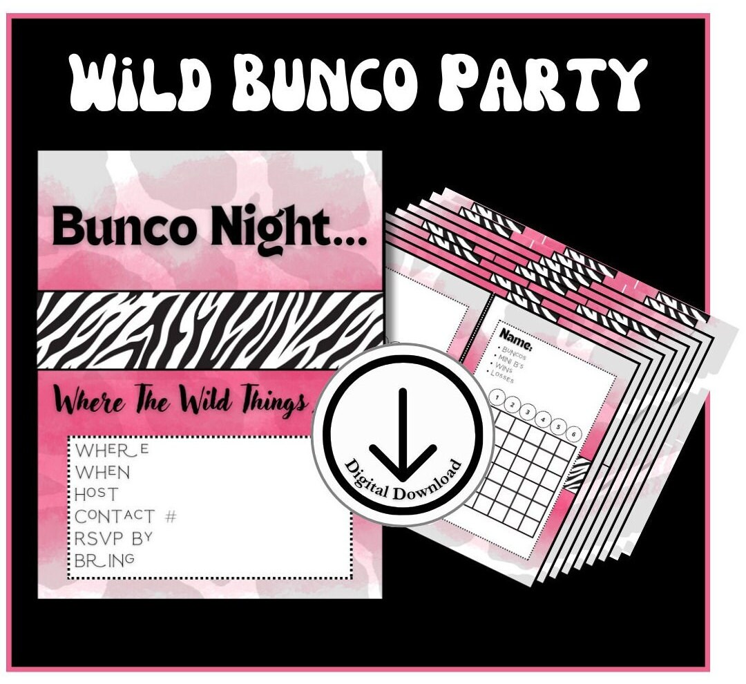 Bunco Cards, Bunco Score Sheet, Bunco Score Card, Bunco Bundle, Bunco ...