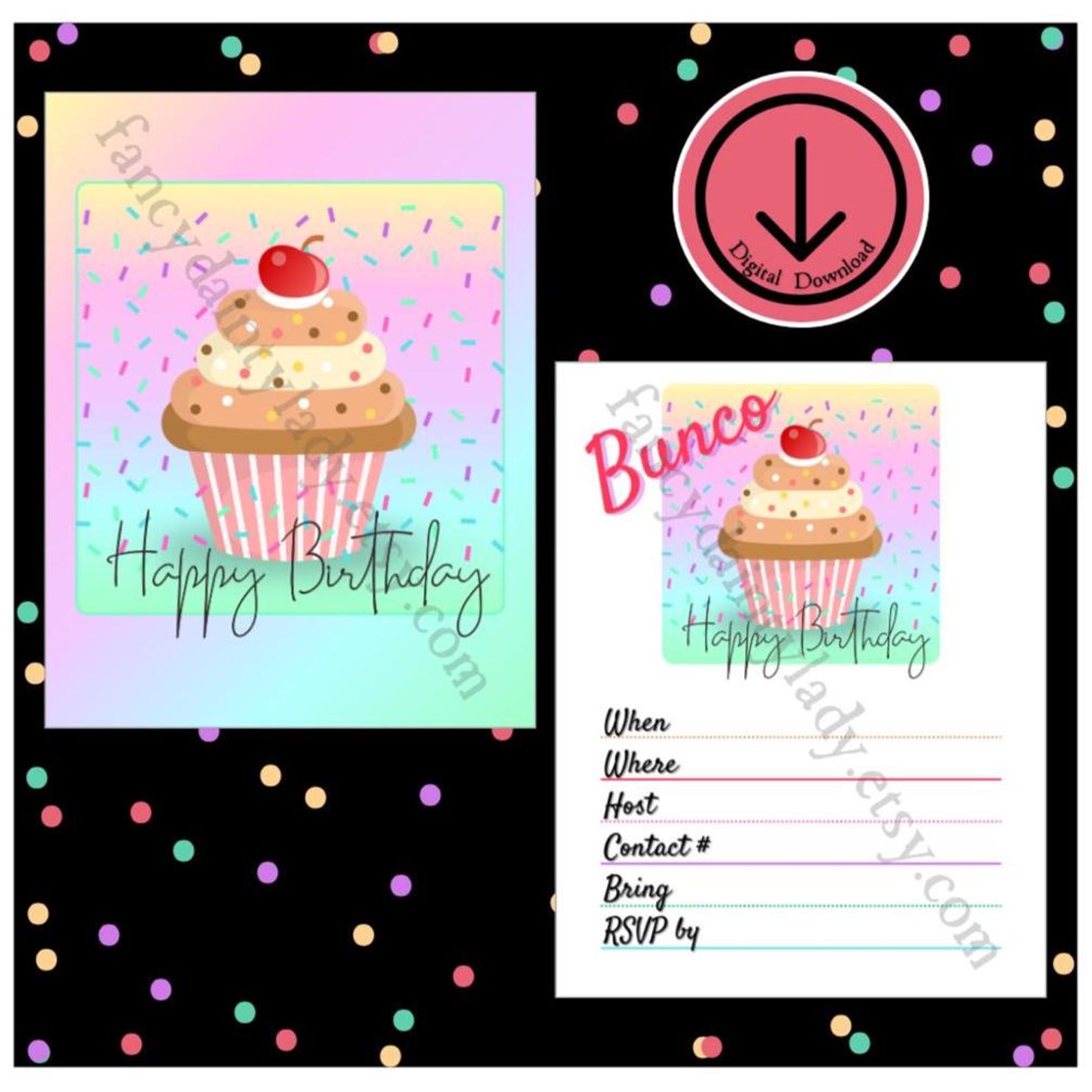 Bunco Score Cards, Bunco Score Sheet, Bunco Bundle, Bunco Set, Bunco ...