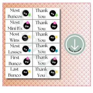 Bunco Score Card, Bunco Score Sheet, Bunco Digital, Bunco Download ...