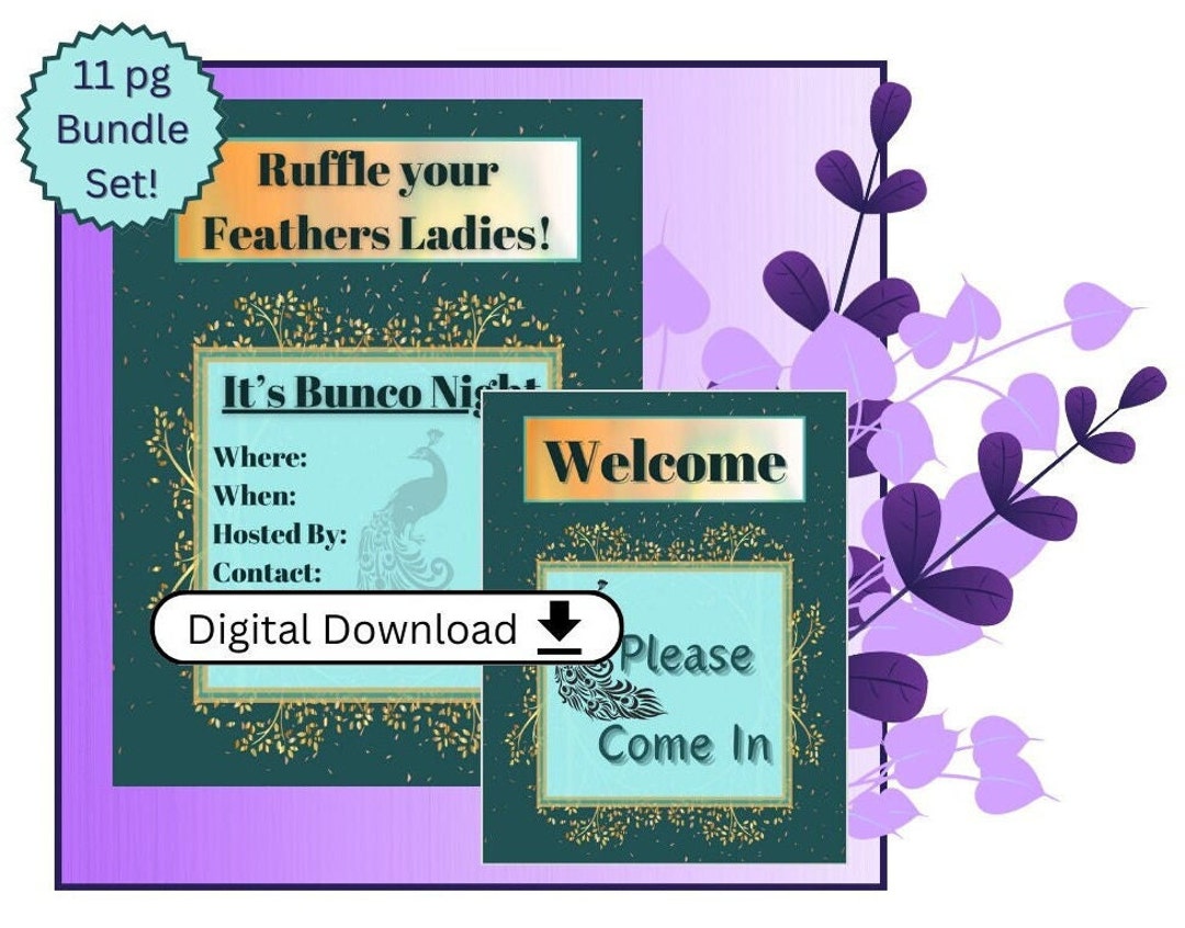 Bunco Cards, Bunco Score Cards, Bunco Score Sheets, Bunco Bundle ...