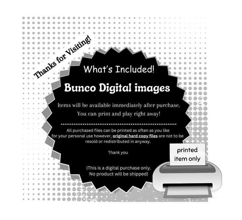 Bunco Cards, Bunco Score Card, Bunco Score Sheet, Bunco Bundle, Bunco ...