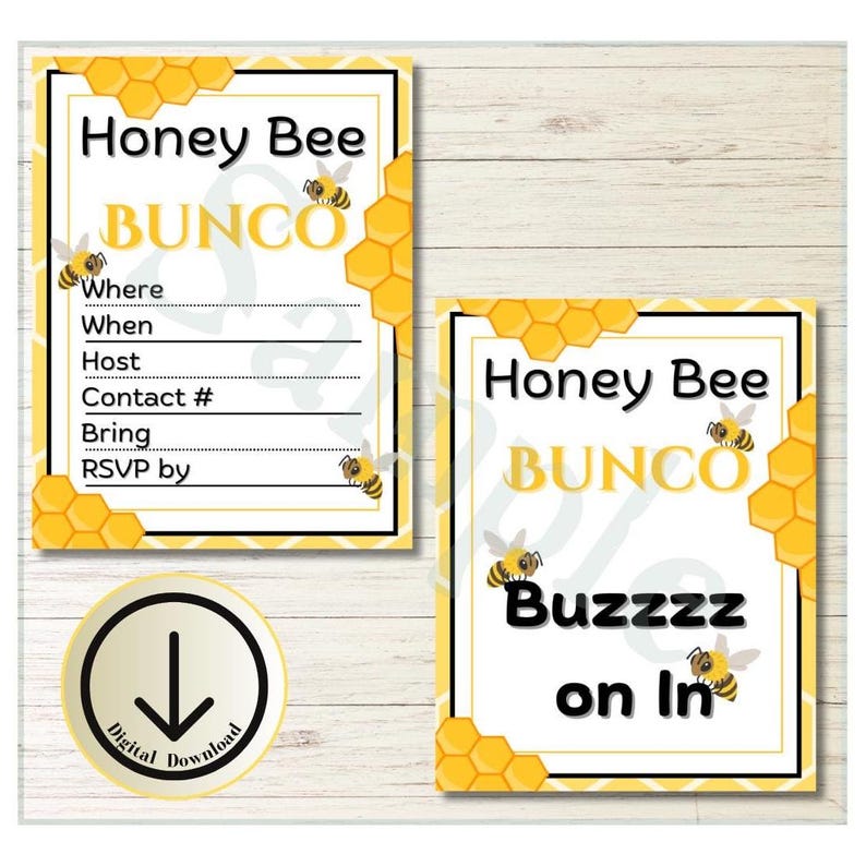 Bunco Score Sheet, Bunco Score Card, Bunco Digital, Bunco Download ...