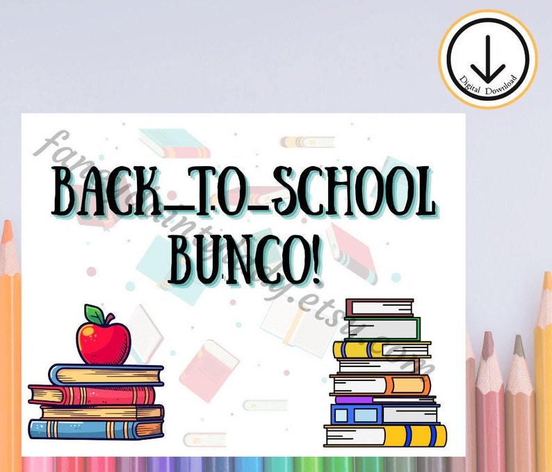 Back to School Bunco, Teacher Bunco, School Bunco, Teacher Bunco, Bunco ...