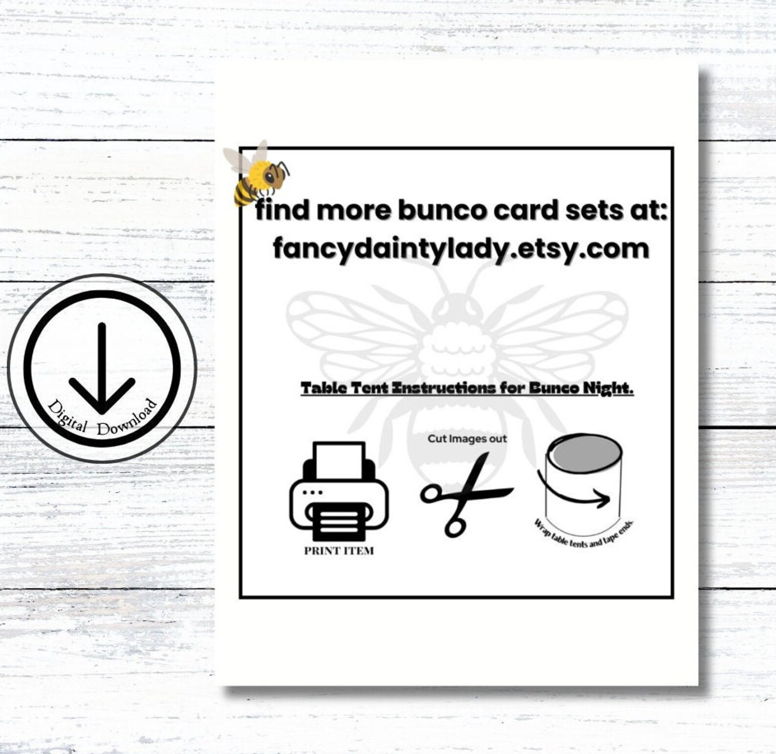 Bee Bunco, Bunco Cards, Bunco Score Sheet, Bunco Score Card, Bunco ...
