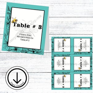 Bee Bunco, Bunco Cards, Bunco Score Sheet, Bunco Score Card, Bunco ...