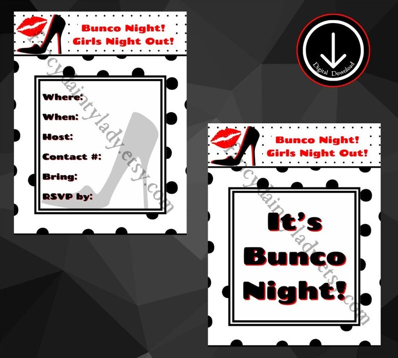 Bunco Night, Bunco Cards, Bunco Score Sheet, Bunco Score Card, Bunco ...
