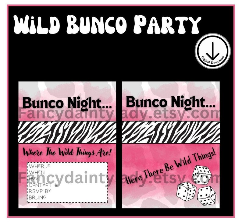 Bunco Cards, Bunco Score Sheet, Bunco Score Card, Bunco Bundle, Bunco ...