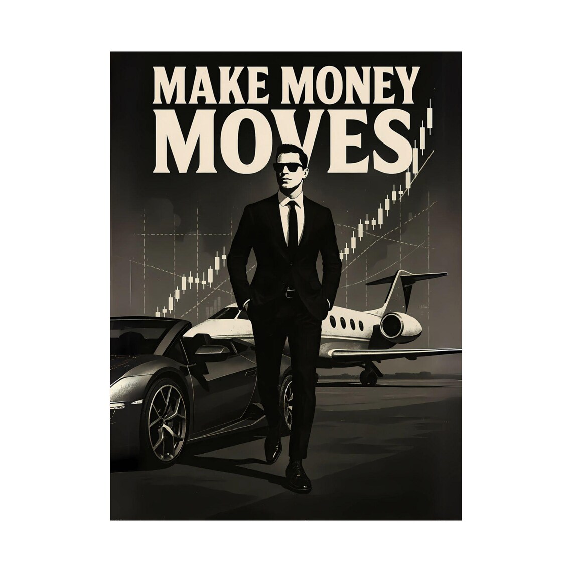 Make Money Moves Poster. Motivational Wall Art for Entrepreneurs ...
