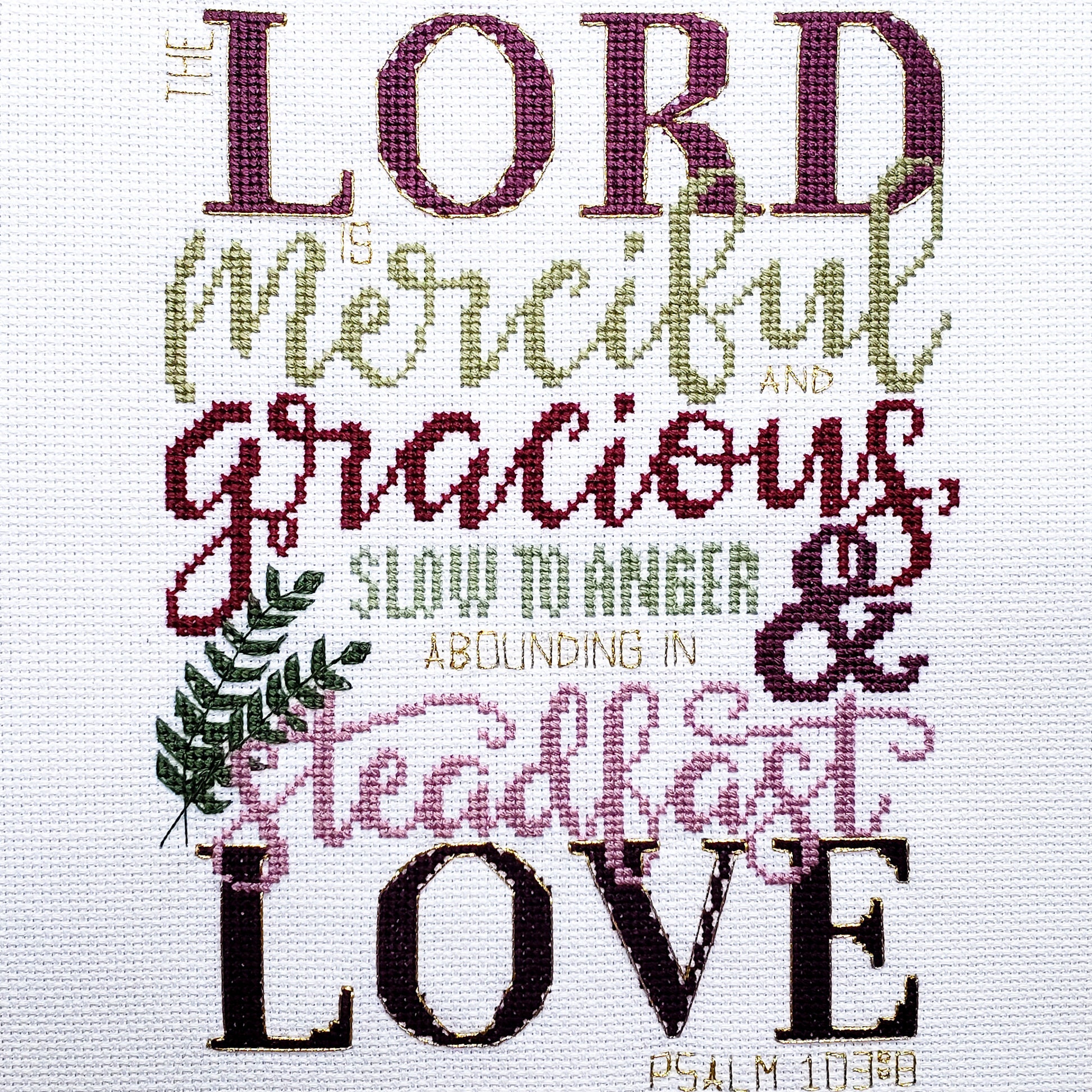 The Lord is Merciful... Christian Bible Verse Cross Stitch Kit | Etsy