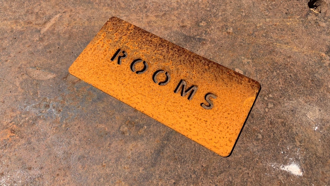 Cor-ten Steel Rooms Sign - Etsy