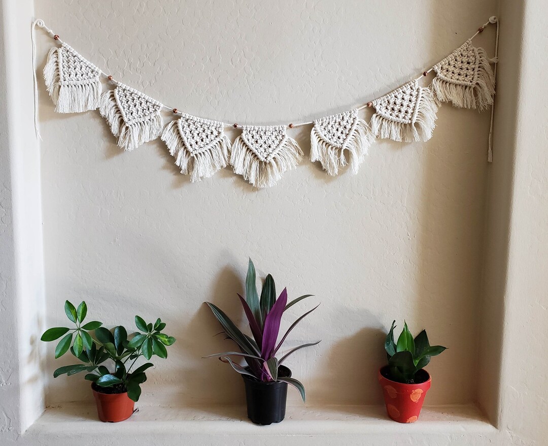 Macrame Garland Macrame Banner Macrame Wall Hanging Handmade Banner ...