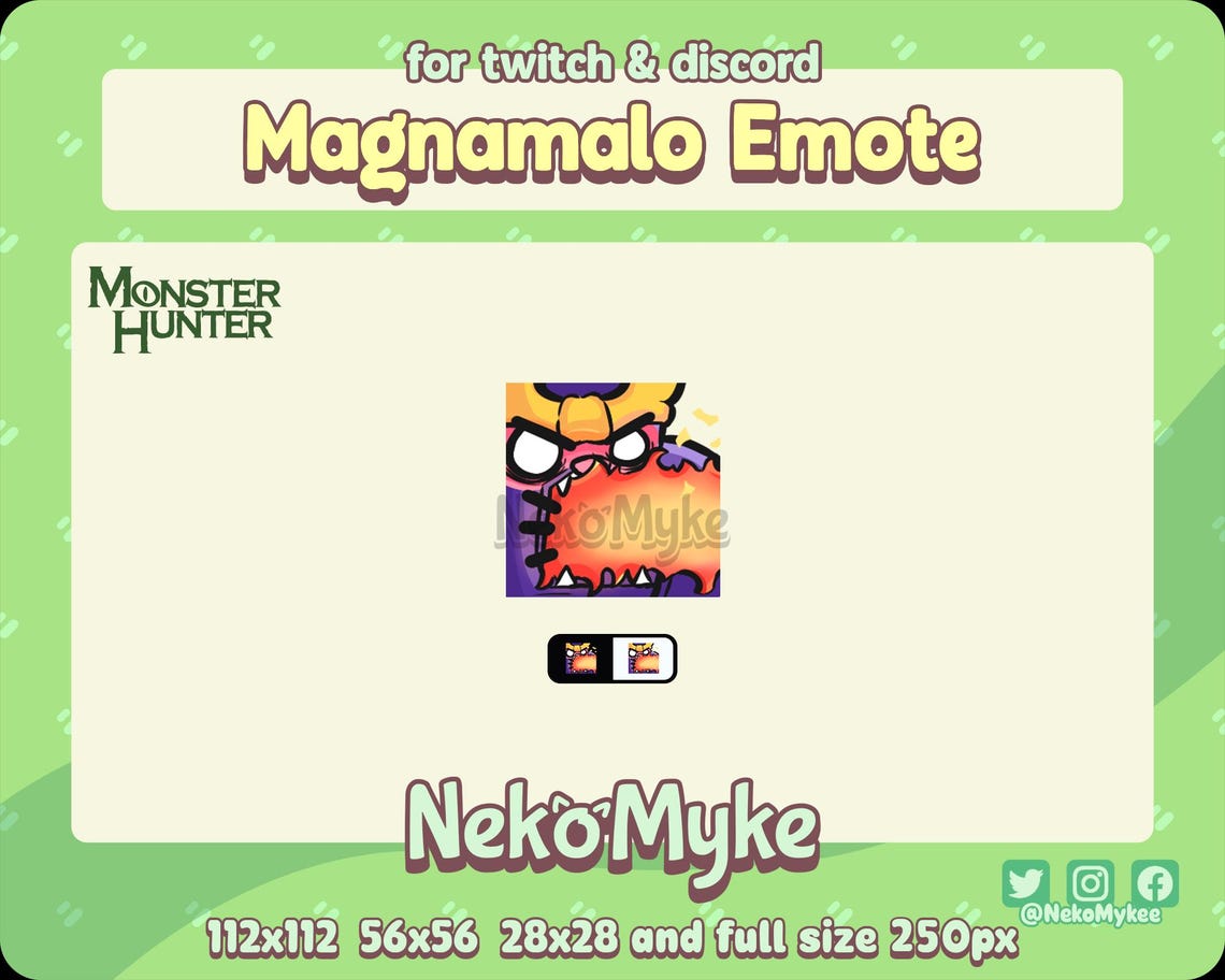 Magnamalo Monster Hunter Twitch & Discord Emote Monster Hunter Emotes ...