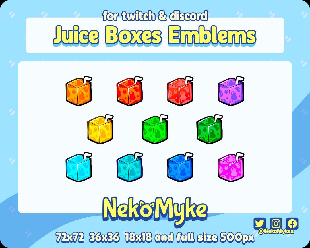 Juice Boxes Emblems | Badges for Twitch & Discord | Juice Box Emblems ...