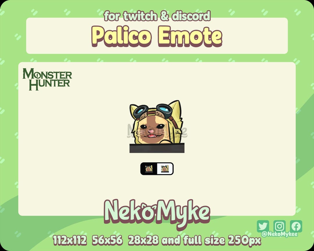 Palico Monster Hunter Twitch & Discord Emote | Monster Hunter Emotes ...