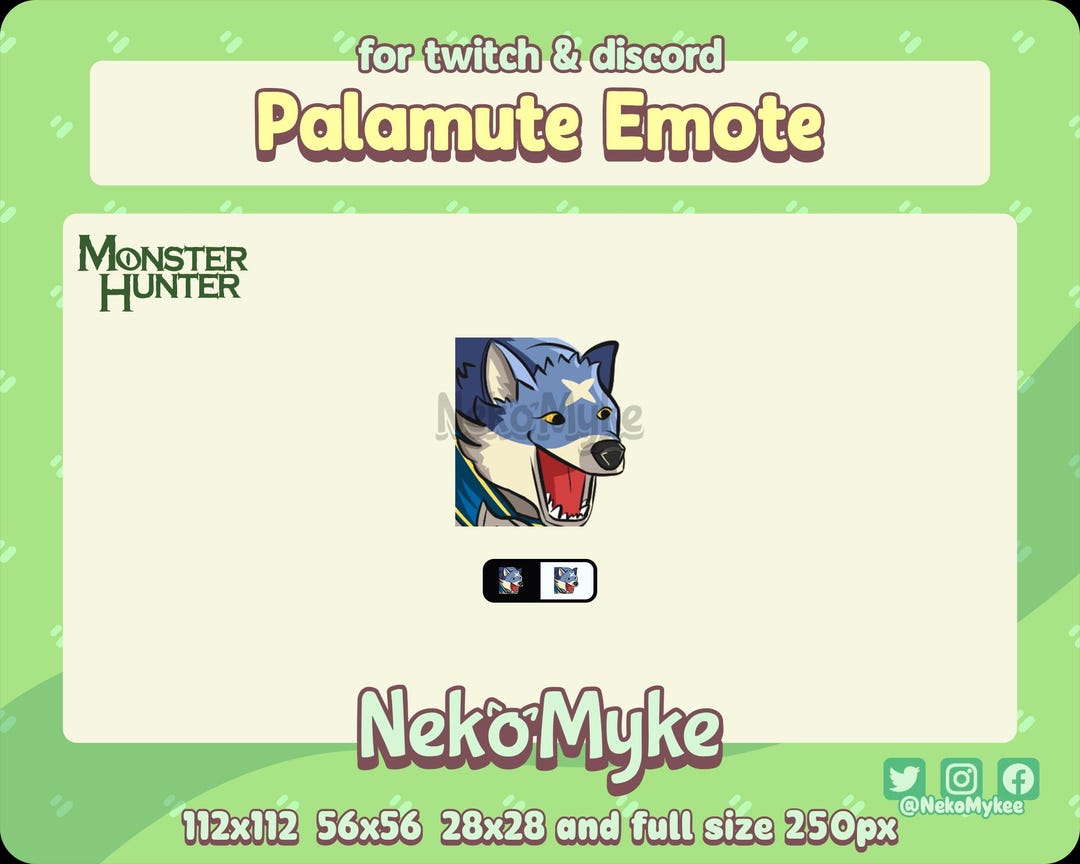 Palamute Monster Hunter Twitch & Discord Emote Monster Hunter Emotes ...