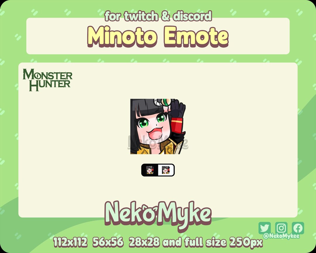 Minoto Monster Hunter Twitch & Discord Emote Monster Hunter Emotes for ...