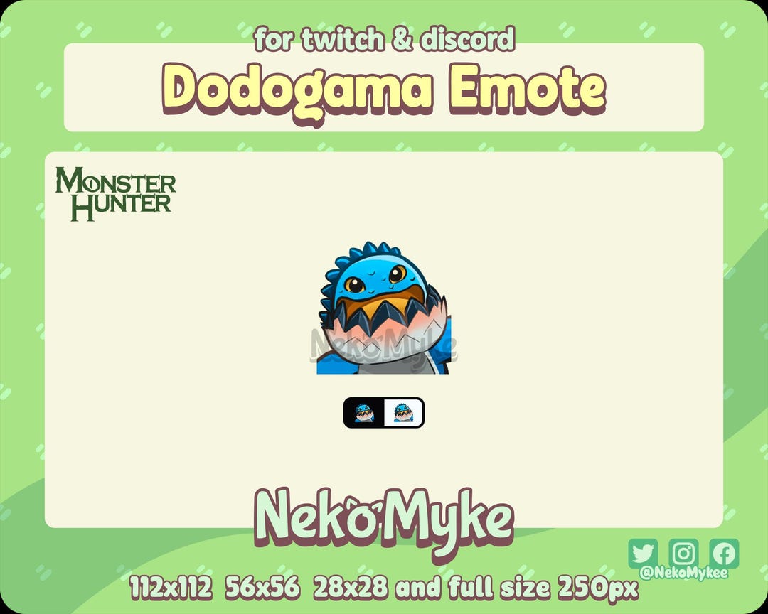 Dodogama Monster Hunter Twitch & Discord Emote Monster Hunter Emotes ...