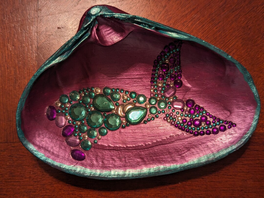 Mermaid Tail Clam Shell Trinket Dish - Etsy