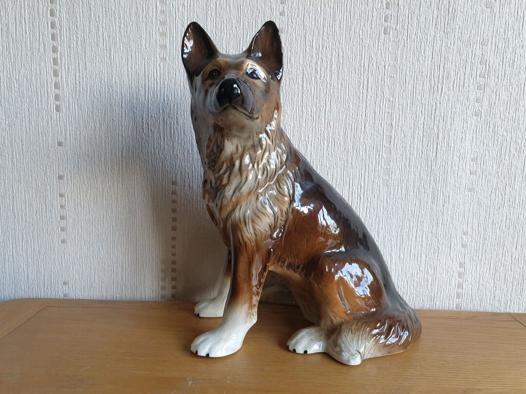 32cm Tall German Shepherd Alsatian Capstan Pottery Vintage - Etsy