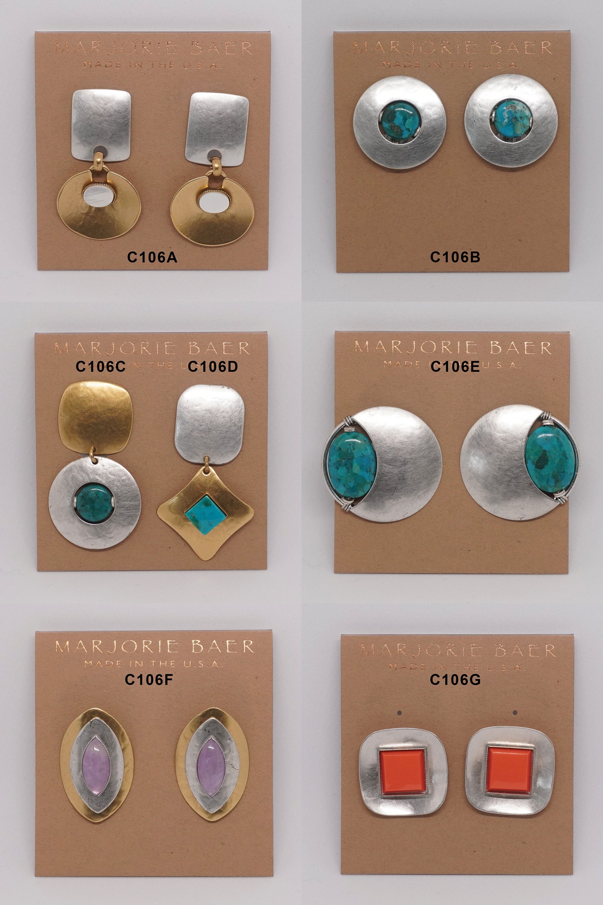 Marjorie Baer Handmade Clip on (for Non-pierced Ears) Earring, Mother’s ...