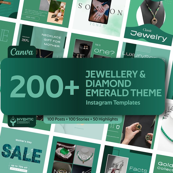 Jewelry Store Social Media Template - Etsy