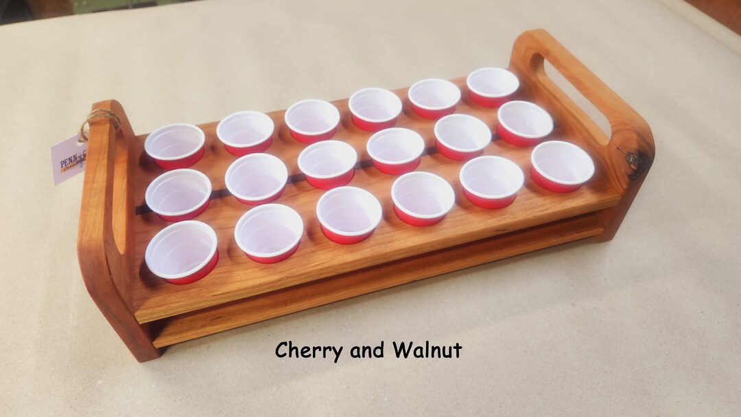 Handmade Wooden Shot Glass Carrier for 18 Shots - Etsy