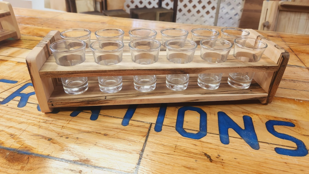 Shot Glass Carrier, Shot Flight, Shot Glasses, Handmade, Shot Tray - Etsy