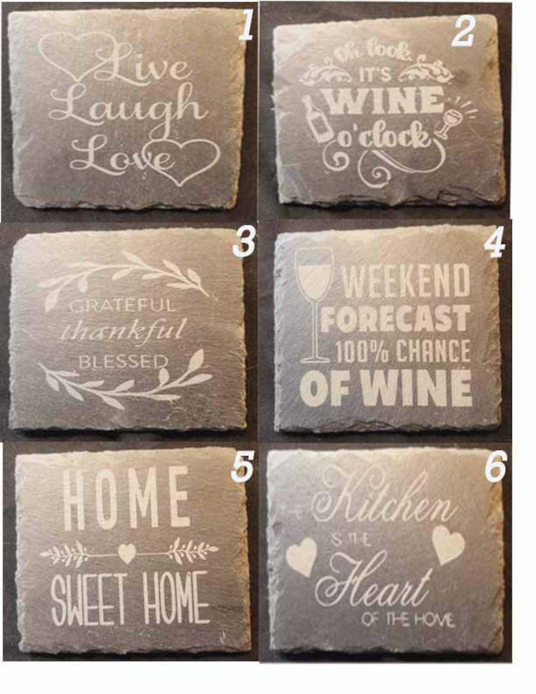 Slate Coasters, Handmade - Etsy