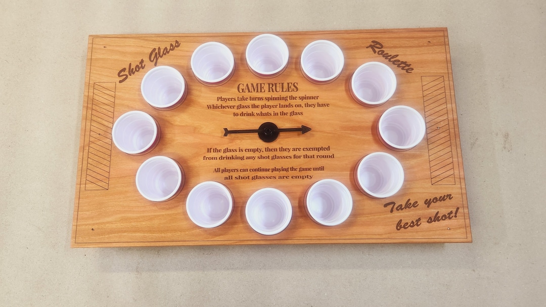 Shot Glass Roulette Game, Shot Game, Adult Game, Whiskey Glass, Shot ...