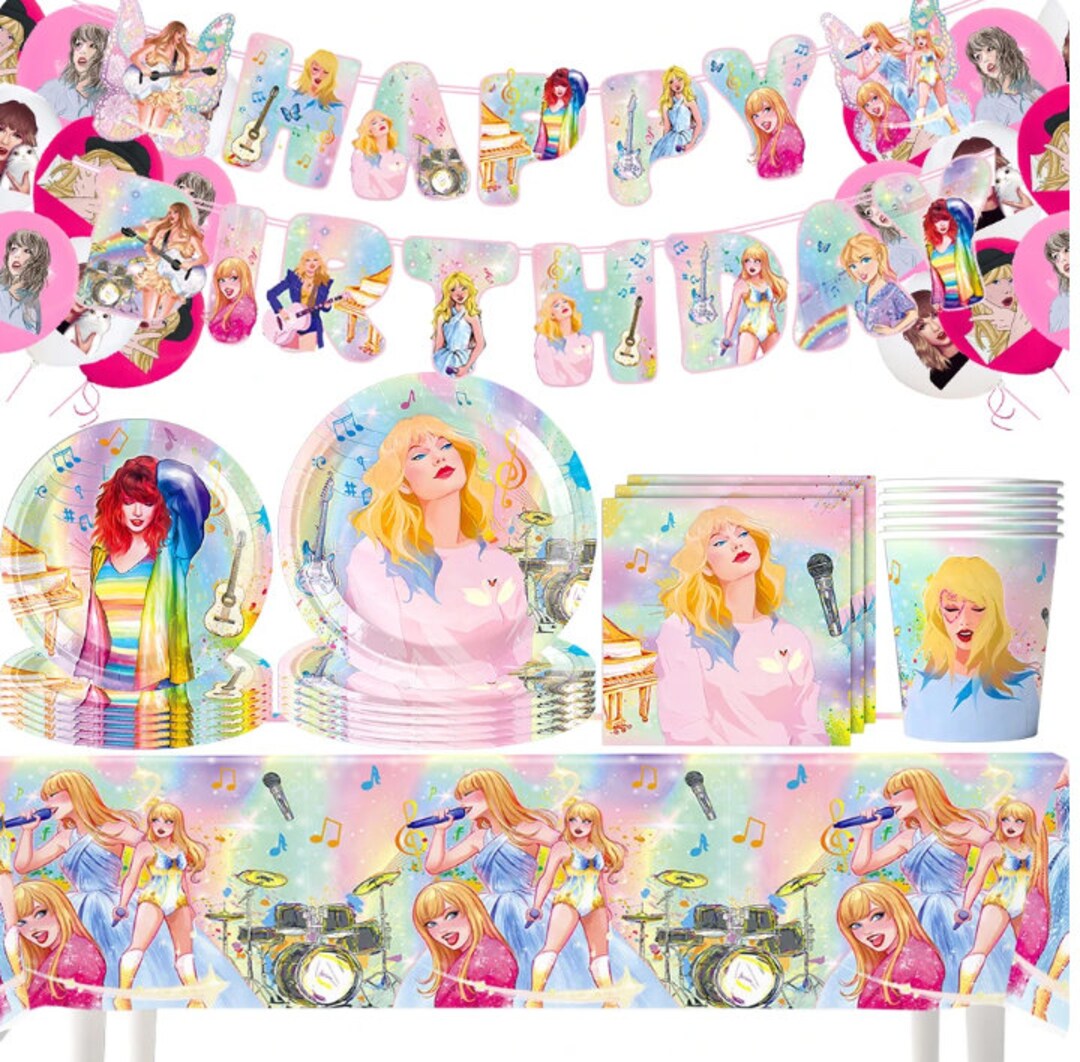 Tay Tay Birthday Party Decoration Theme Paper Plate Cup Tissue ...