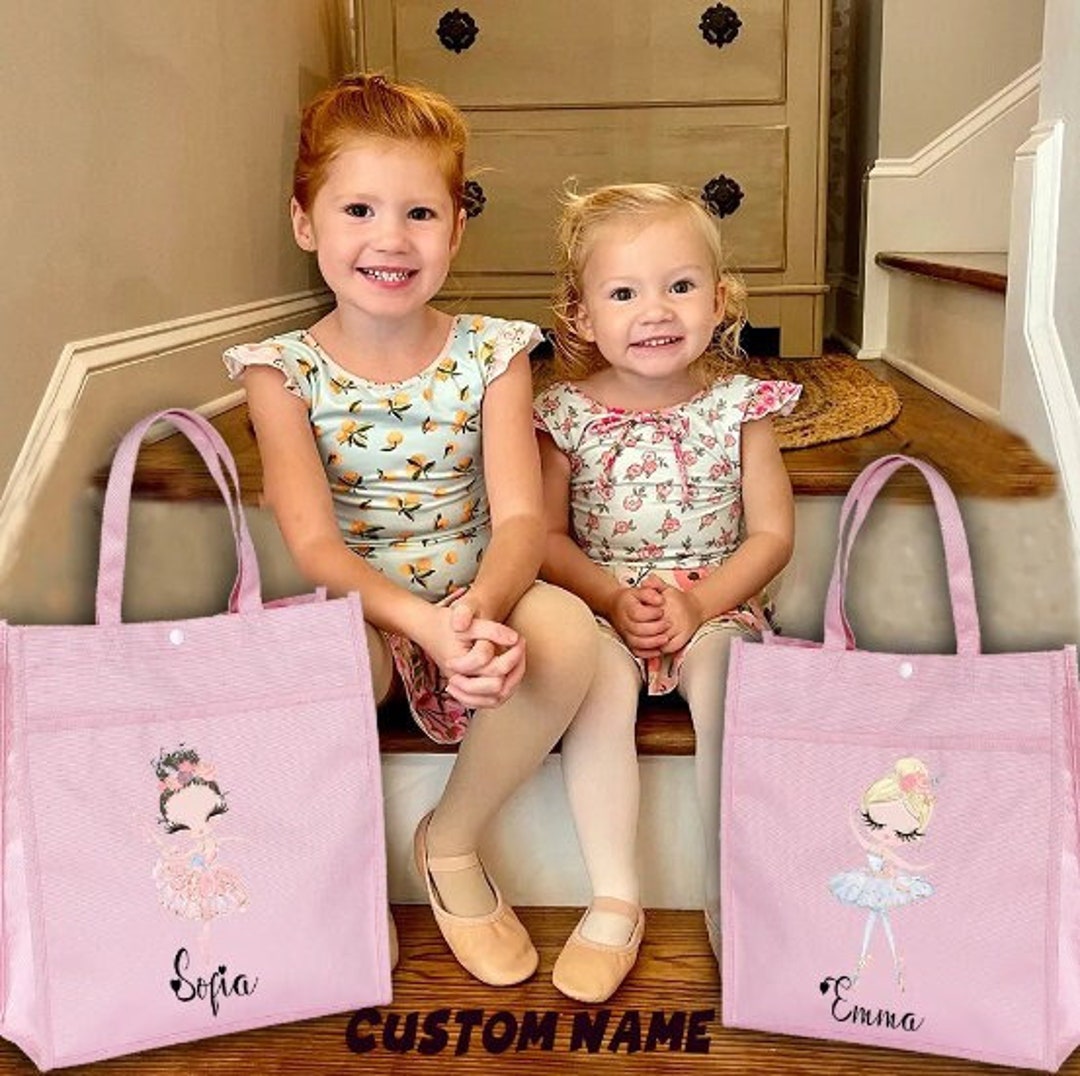 Personalized Name Ballerina Tote Bag Ballet Dance Bag Birthday Gift Bag ...
