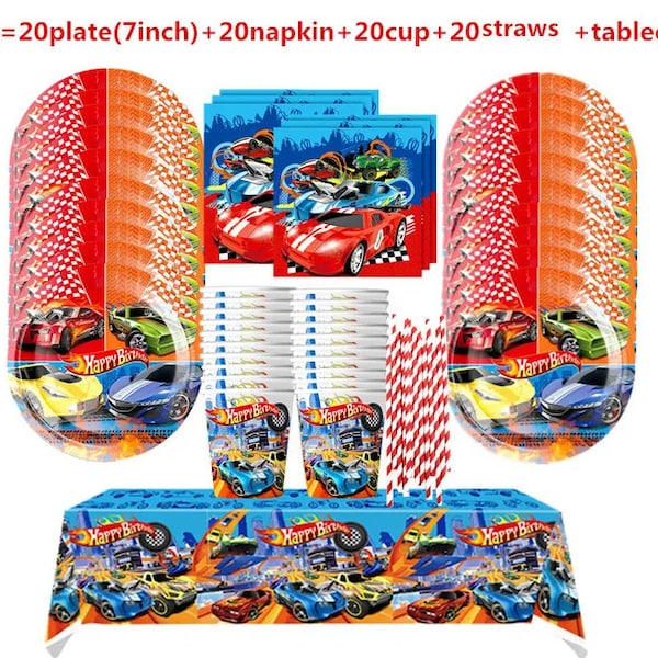 Hot Wheels Paper Plates - Etsy