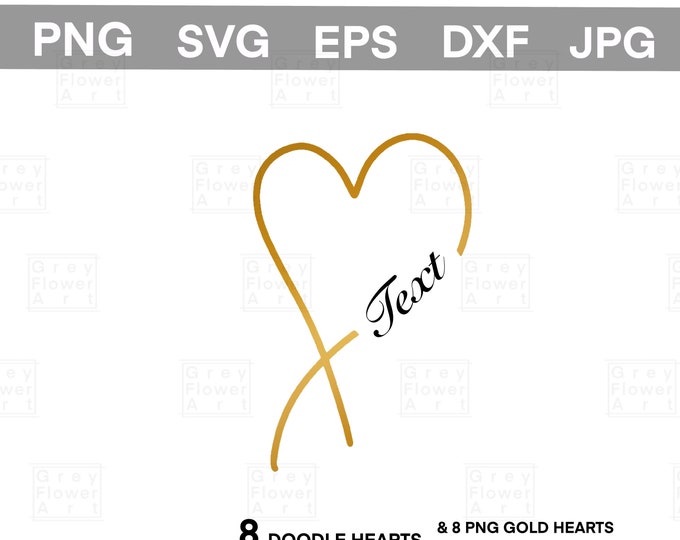 Heart Svg Bundle Heart Svg Hand Drawn Heart Svg Open Heart - Etsy