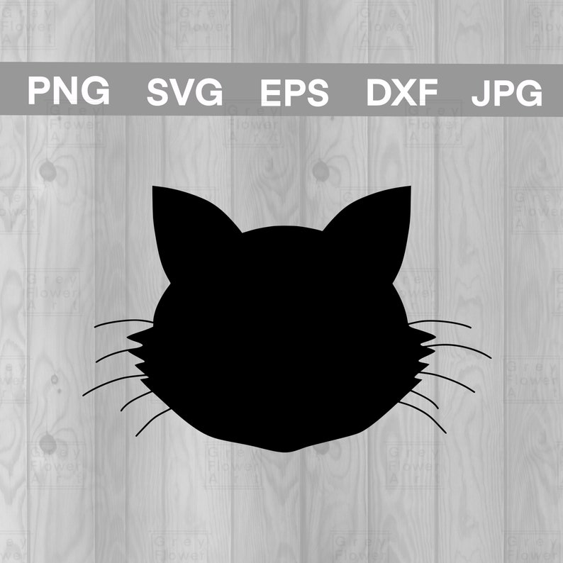 Cat Svgcat Face Svgkitten Svgcricut Svgdxfepspngsilhouettedigital Download
