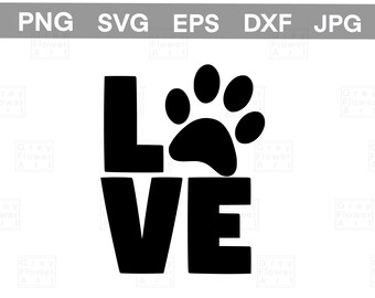Love Paw Pet PNG JPEG SVG Digital Download Printable Art Downloadable ...