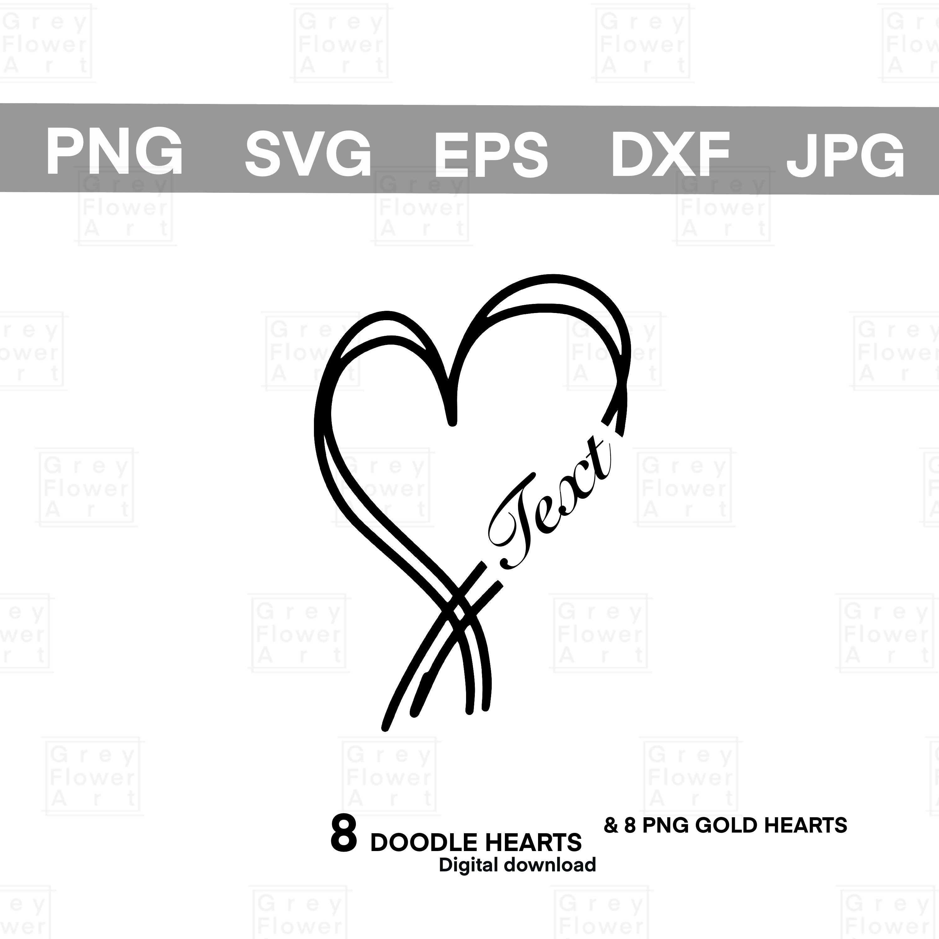 Heart Svg Bundle, Heart Svg, Hand Drawn Heart Svg, Open Heart Svg ...