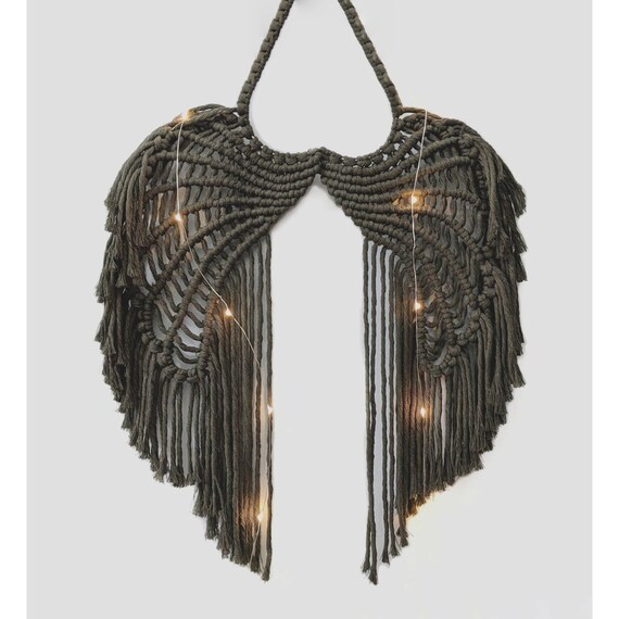Handmade Macrame Angel Wings Hanging Macrame Floating Angel | Etsy