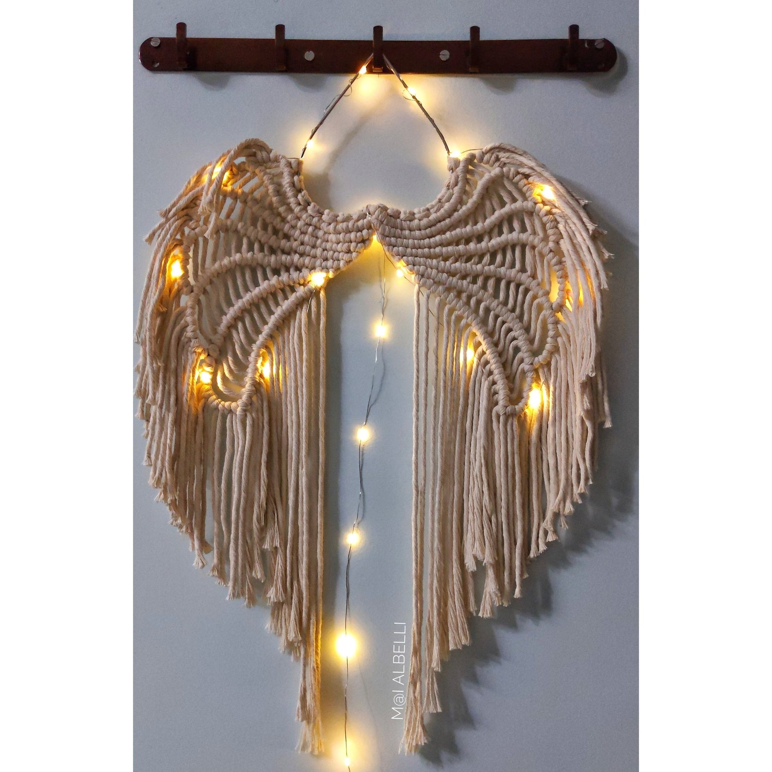 Handmade Macrame Angel Wings Hanging White Angle Wings Wall - Etsy