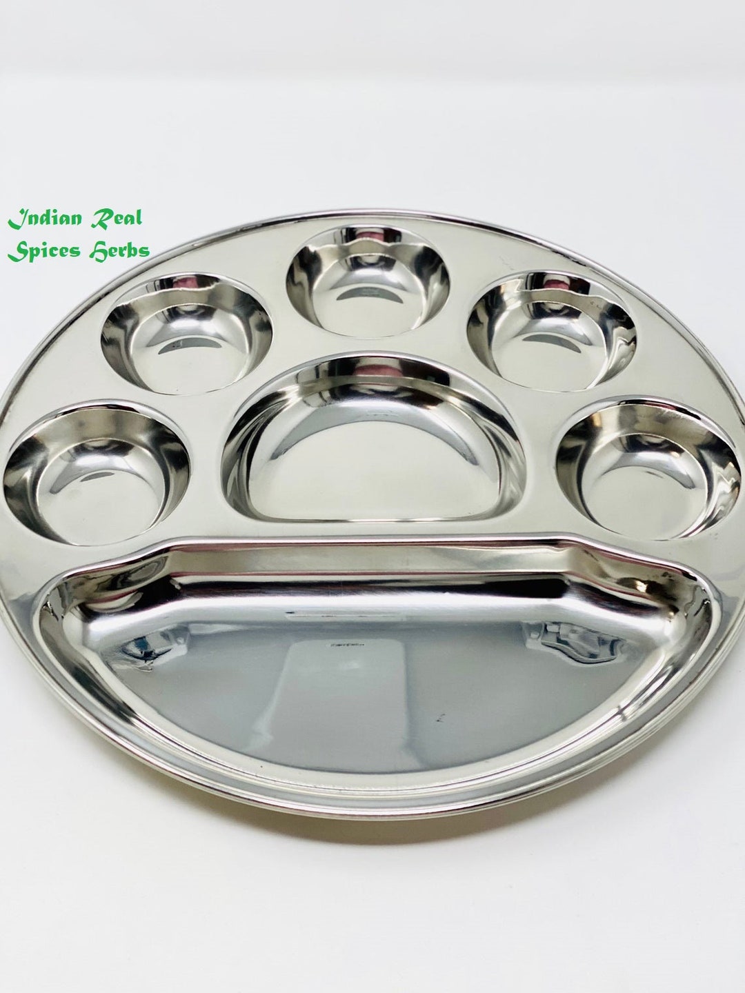 Seven Compartment Stainless Steel Thali | Dinner Plate | Food Plates ...