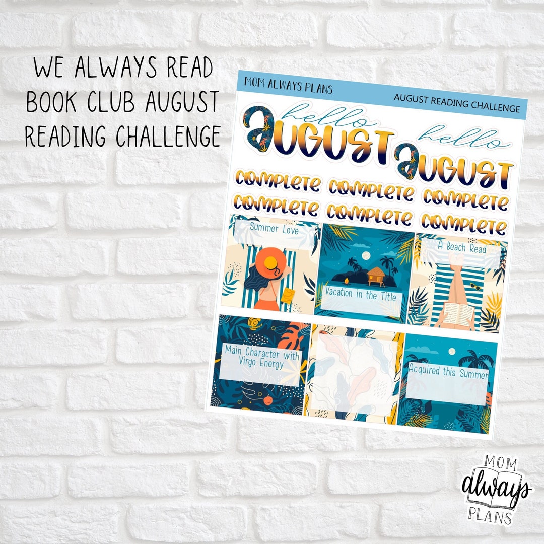 August Reading Challenge Prompts - We Always Read Book Club - Etsy
