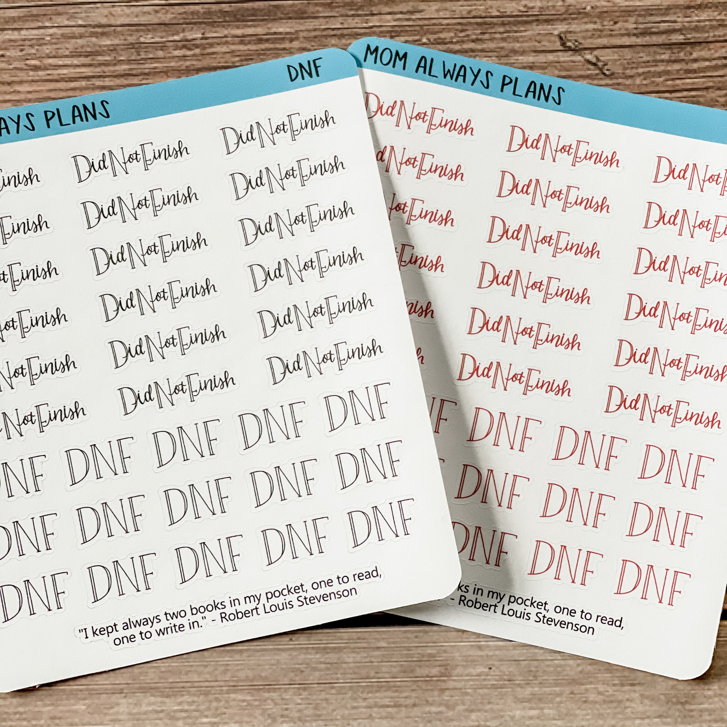 Did Not Finish DNF Planner Stickers - Etsy