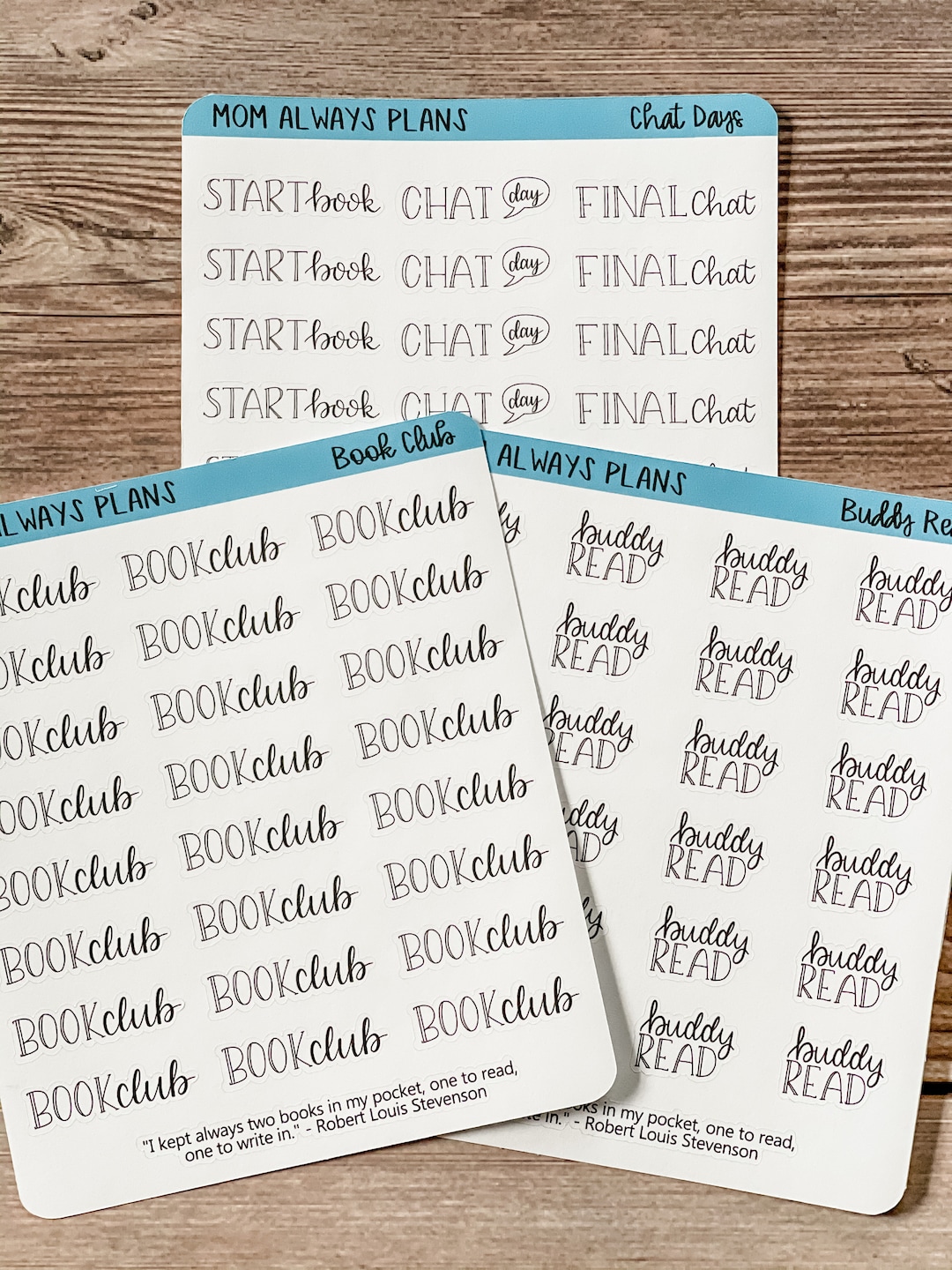 Book Club, Buddy Read, Chat Days Planner Stickers - Etsy