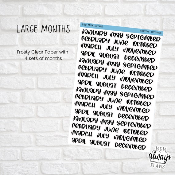 Month Headers Full Year Bullet Journal Always Fully - Etsy