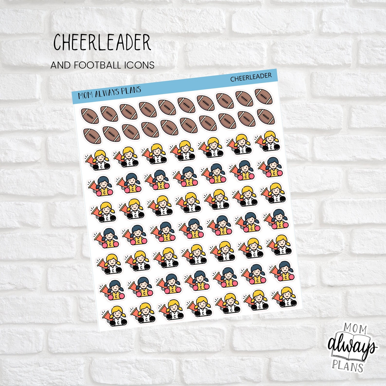Cheerleader, Football, Cheer - Icons - Etsy