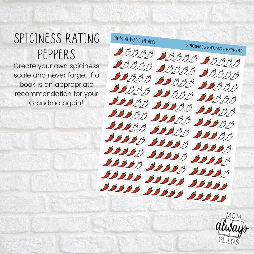 Spiciness Rating Planner Stickers | Spicy Peppers - Etsy