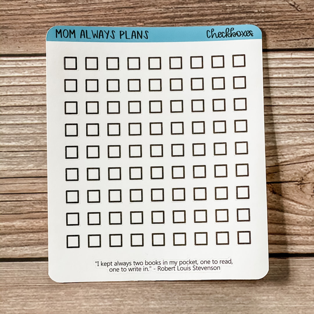 Checkbox, Check Box, Checklist, Planner Stickers - Etsy