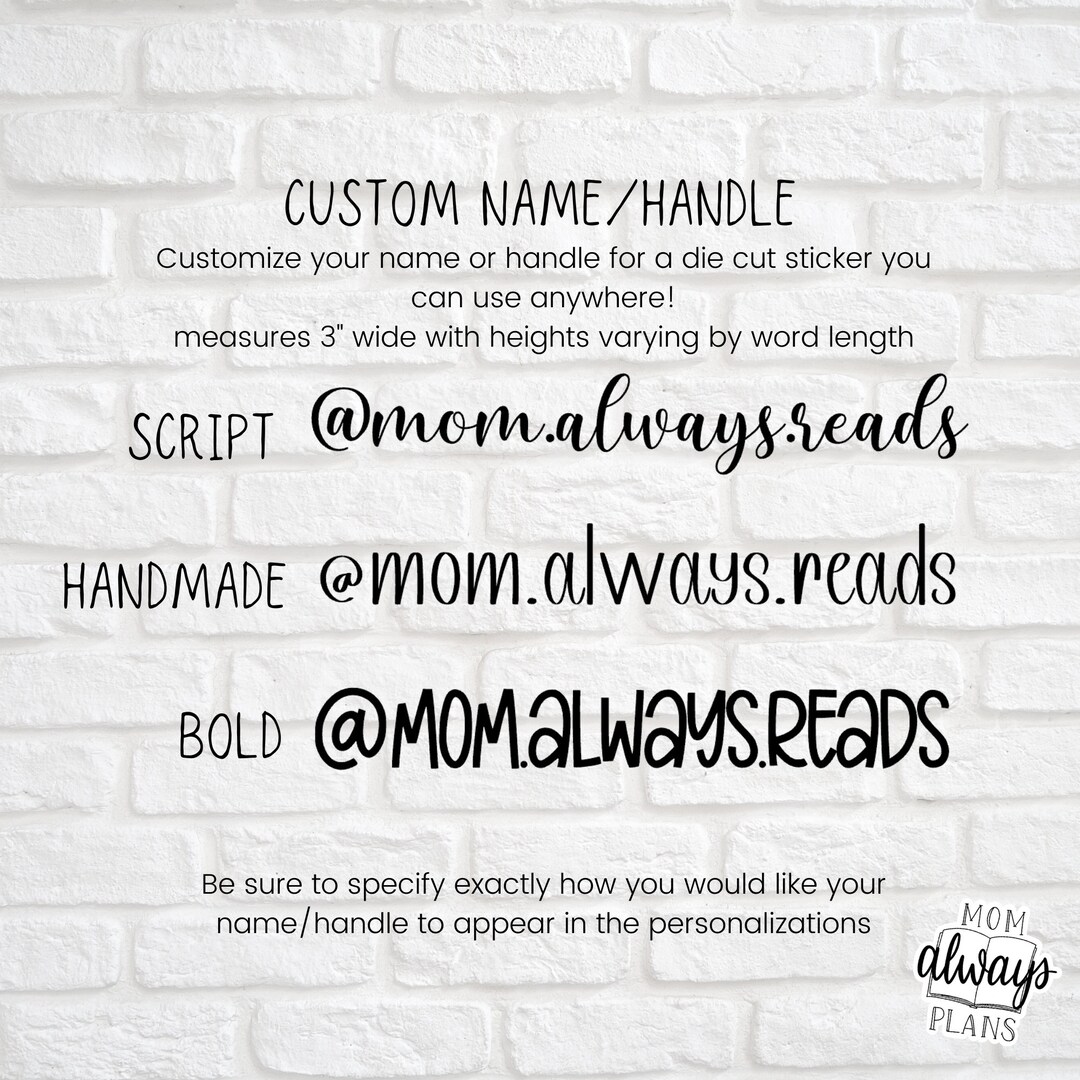 Customizable Name or Handle - Etsy