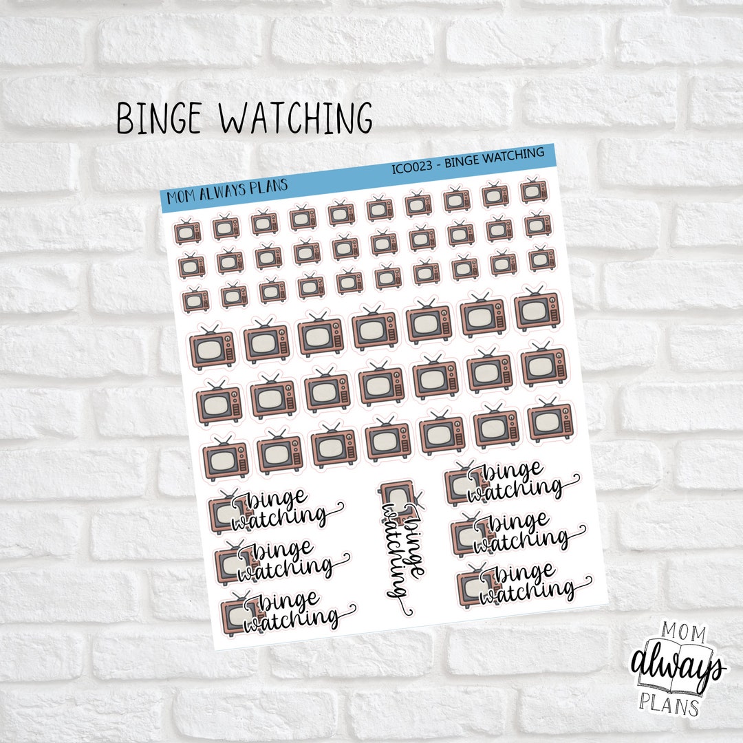 Binge Watching TV Tracking Stickers - Etsy