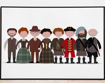 Outlander Character Art - Etsy