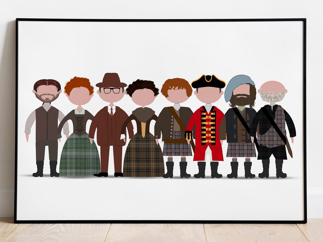 Outlander Character Art Print: Scottish Clan Fraser Gift - Etsy